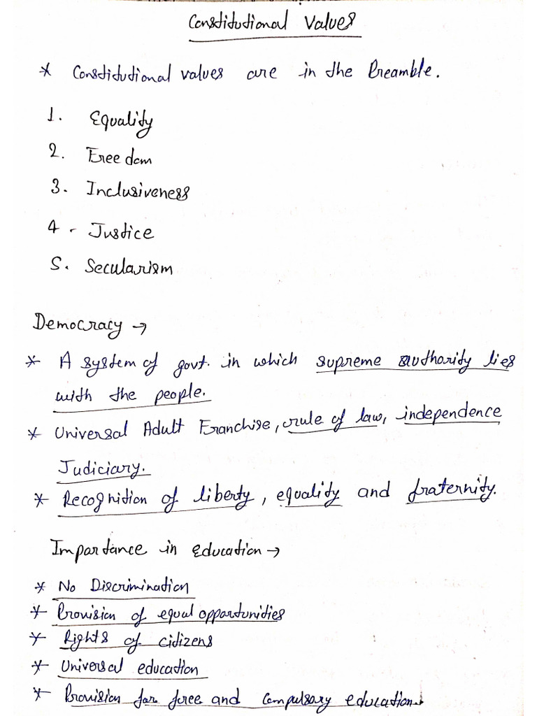 Constitutional Values | PDF