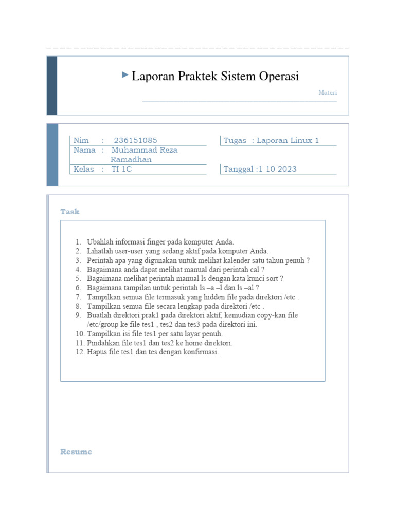Panduan Perintah Dasar Linux | PDF | Bisnis
