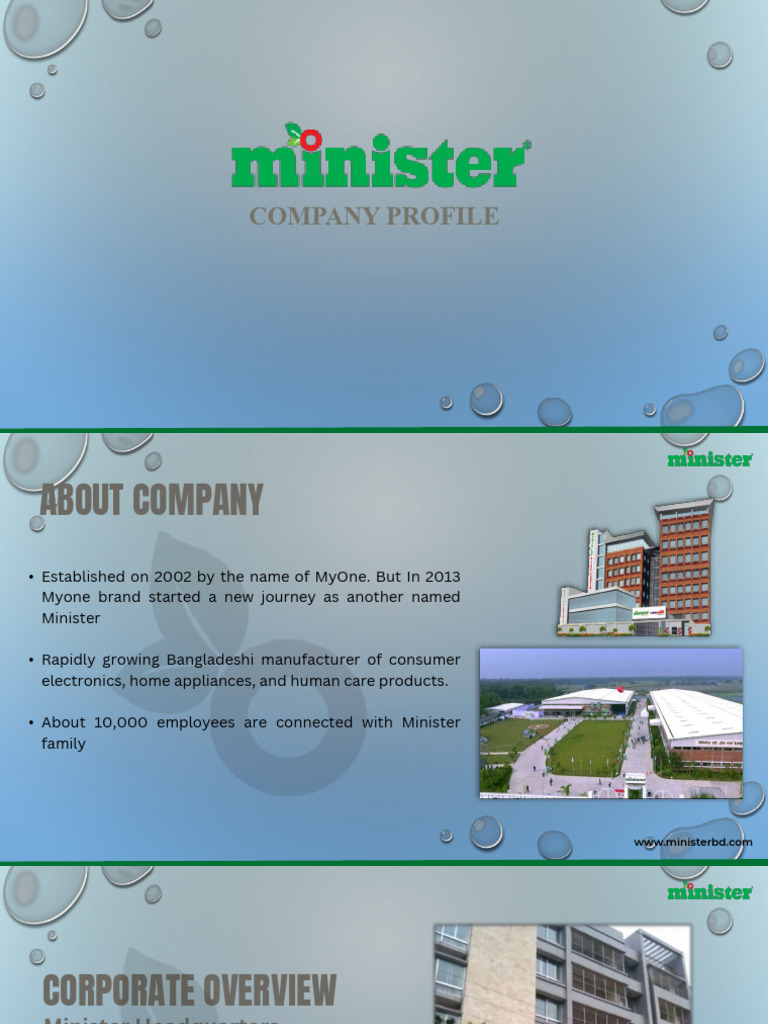 Minister Electronics Company Profile 01 | PDF | Home Appliance