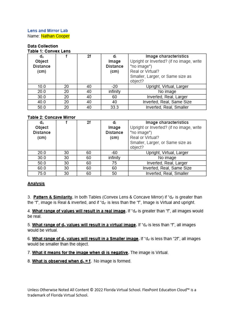 Worksheet 05 06 | PDF | Imaging | Glass Engineering And Science