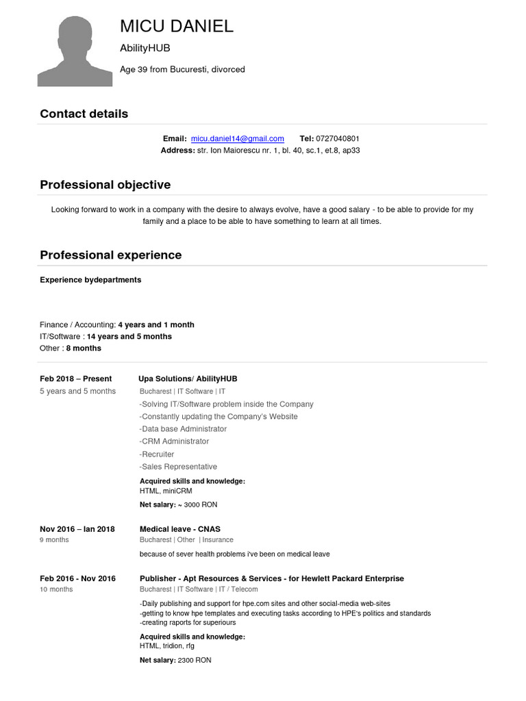 CV en Micu Daniel 2024. | PDF | Databases | Server (Computing)