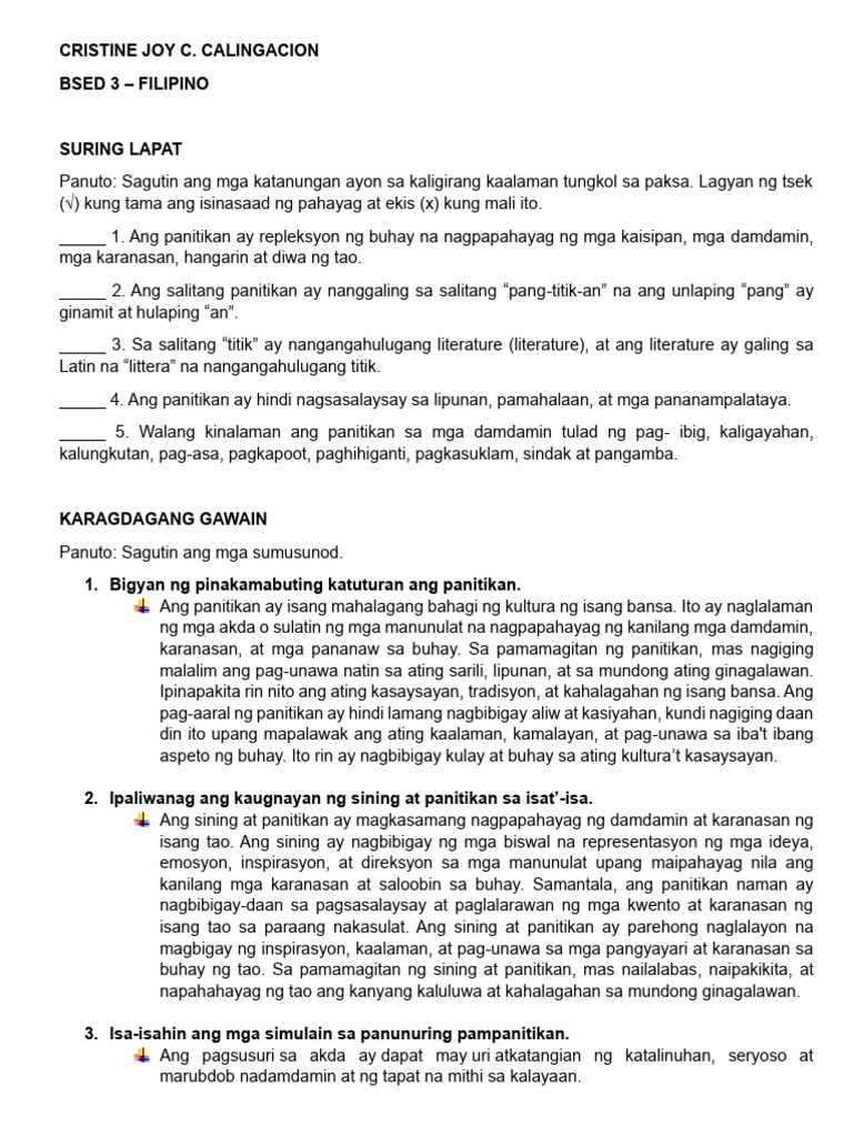 ako ang daigdig TULA | PDF