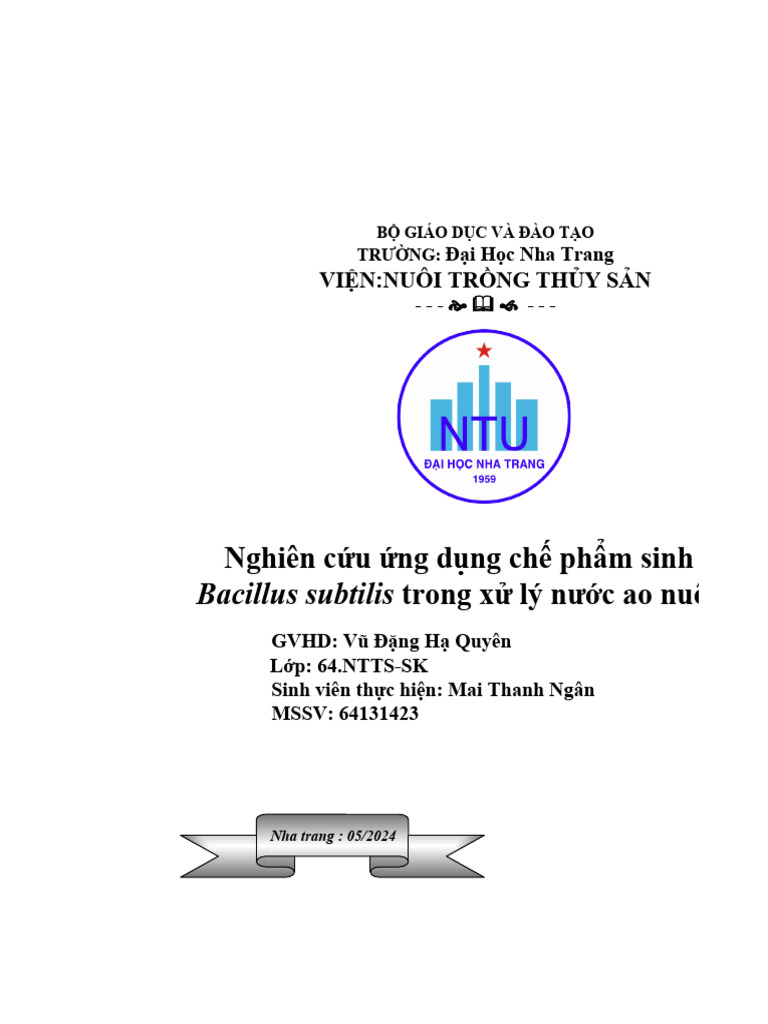 Tiểu Luận VSV | PDF