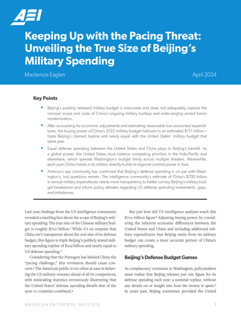 Keeping Up With The Pacing Threat Unveiling The True Size of Beijings ...