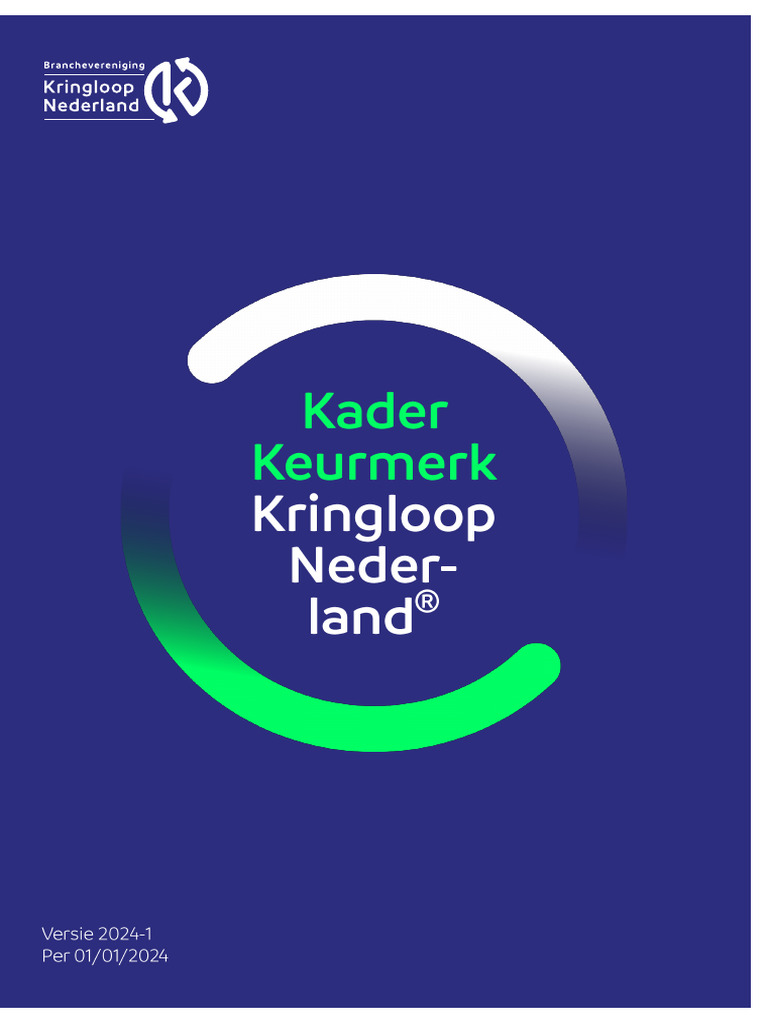 Kader Keurmerk Kringloop Nederland v2024 1 | PDF