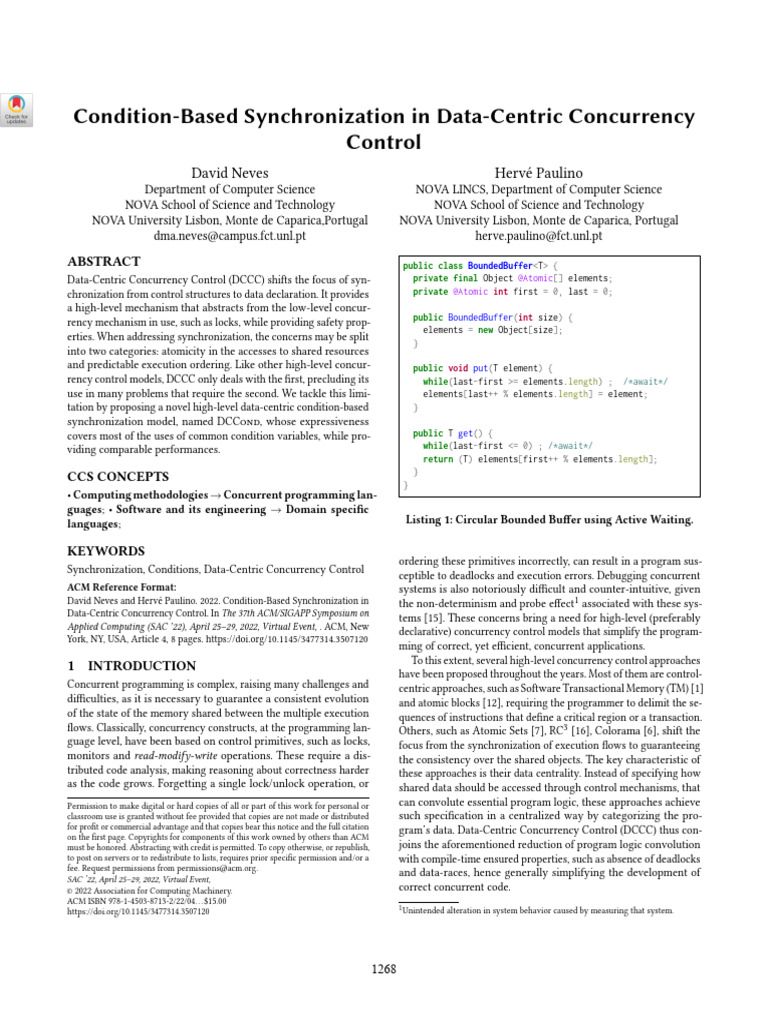Synchronization And Concurrency Pdf Parameter Computer Programming 7793