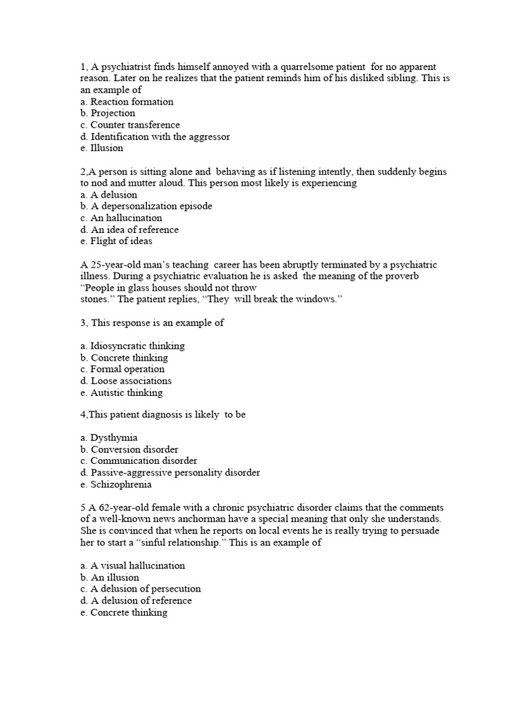 CII Exa 2024 | PDF | Substance Use Disorder | Antipsychotic