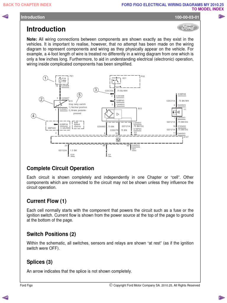 Ford Figo b517 2010 25 Ewd10 | PDF | Electric Power | Electrical Equipment