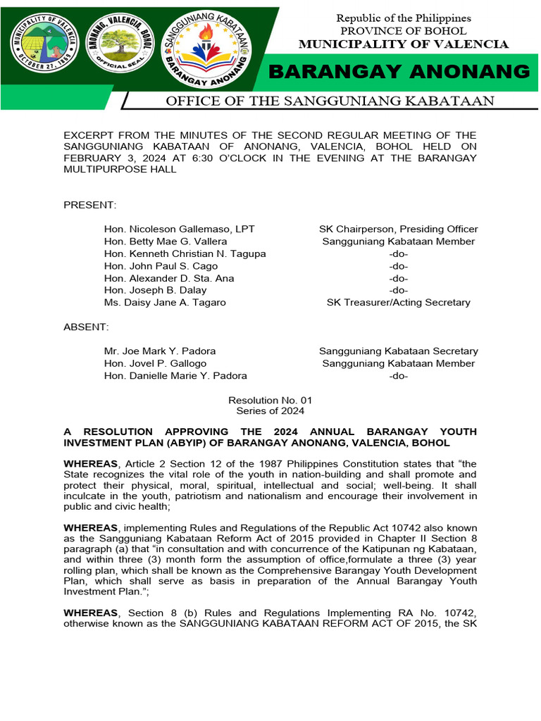 007 SK Reso For Abyip Final | PDF