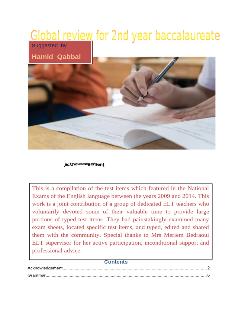 2 Bac Review | PDF | Grammatical Tense | Literacy