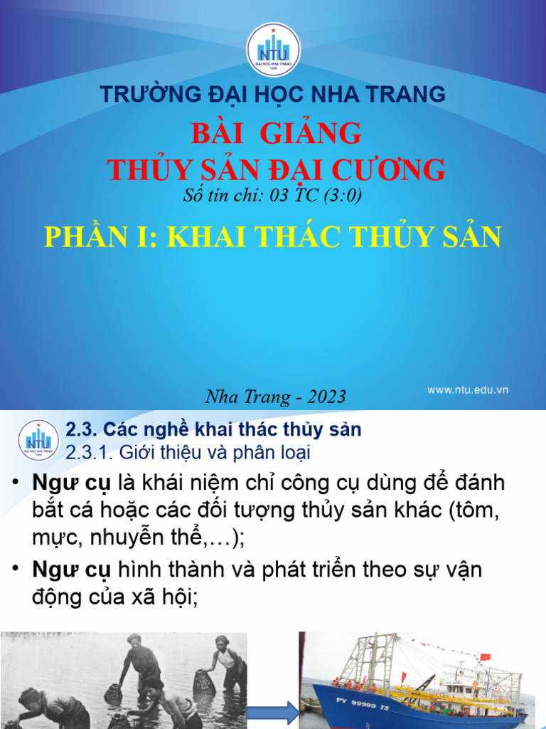 2 BG PPT Thuy San Dai Cuong-Ktts - Luoi Re+Vay Up | PDF