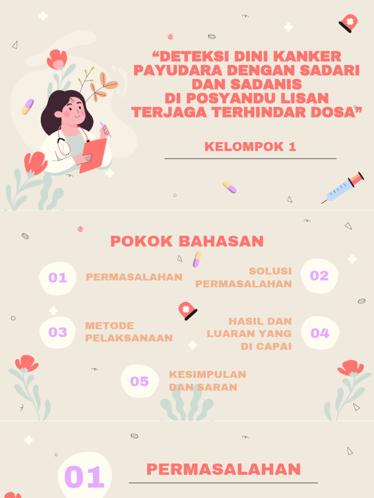 PPT PROMKES (PENYULUHAN TENTANG SADARI DAN SADANIS) | PDF