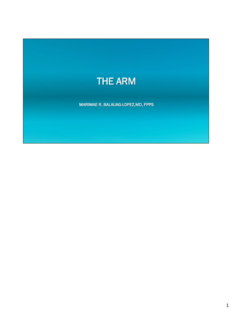 The Arm | PDF | Arm | Elbow