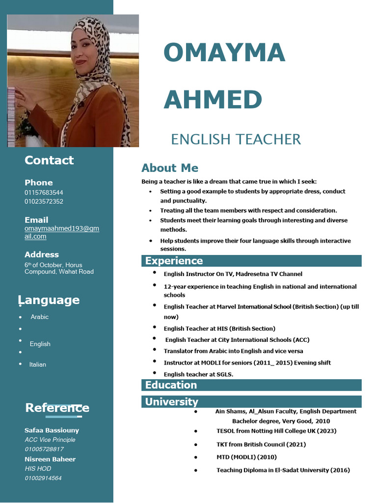 CV Omayma Updated | PDF