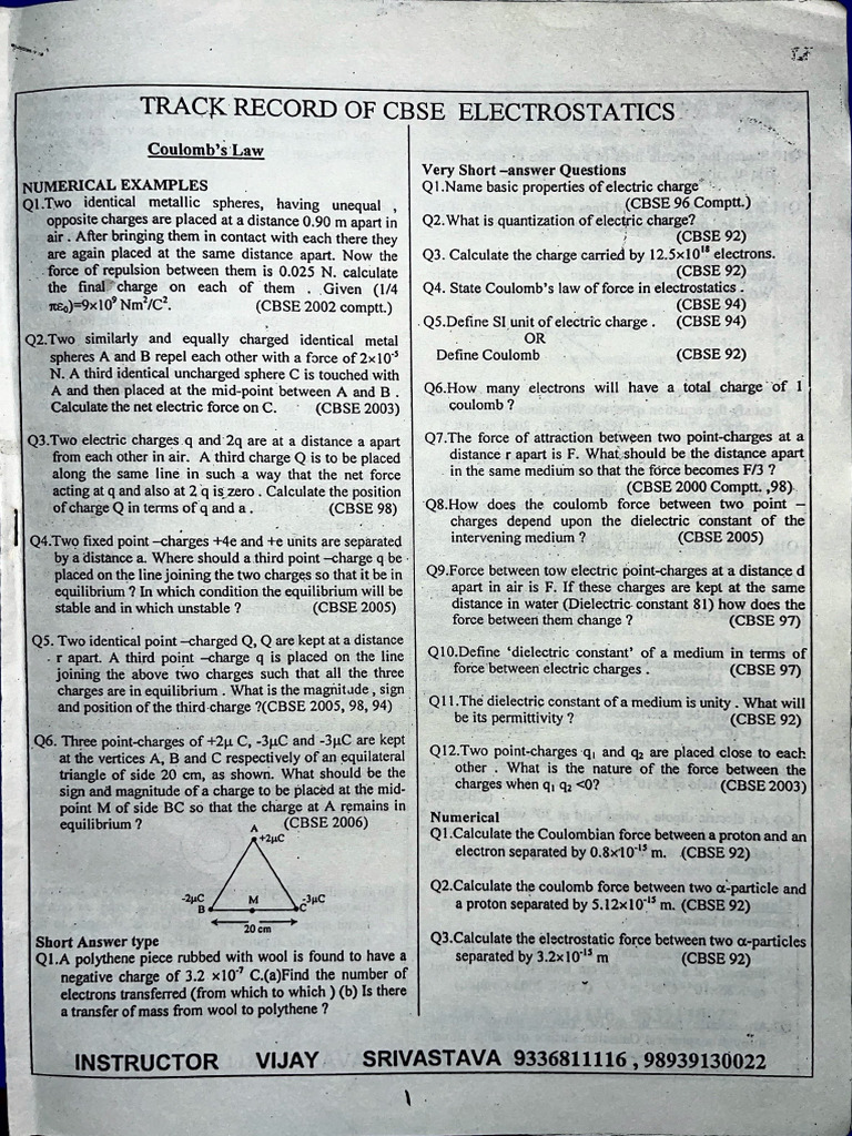 Track Record of Electrostat | PDF | Electric Field | Dipole