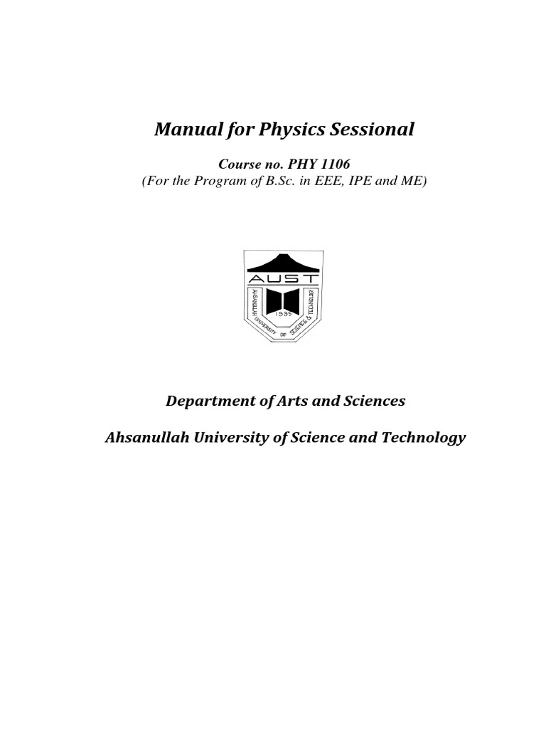 EEE_MPE_IPE Lab Manual | PDF | Pendulum | Optics