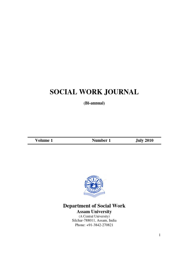 Social Work Journal Volume 1 Issue 1 | PDF | Social Work | Sampling ...