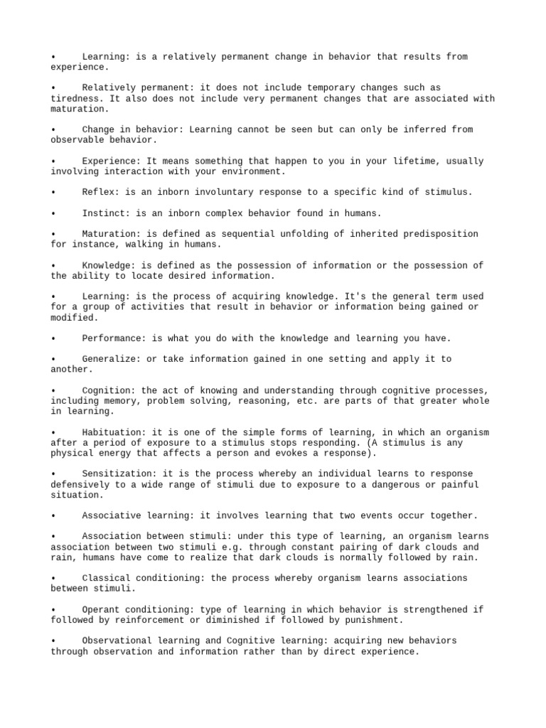 Def | PDF | Classical Conditioning | Reinforcement