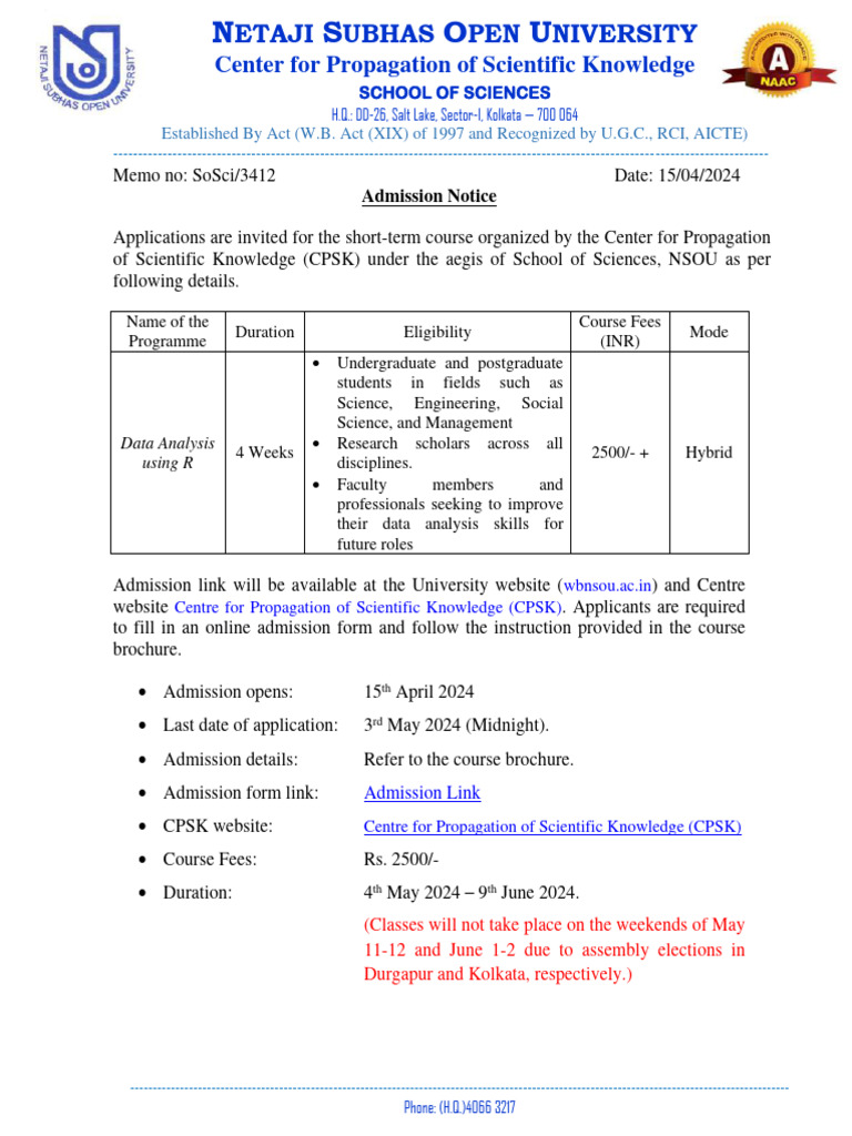 STC Data Analysis Using R Notice | PDF