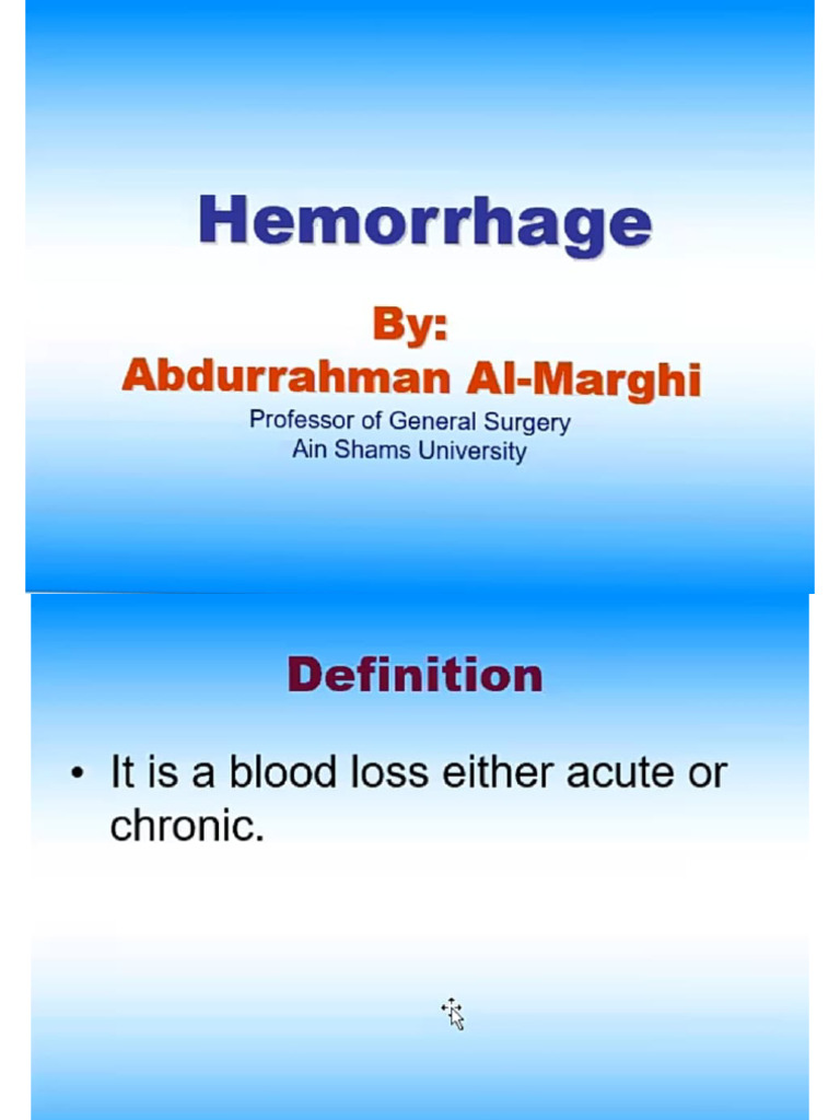 3 Hemorrhage | PDF