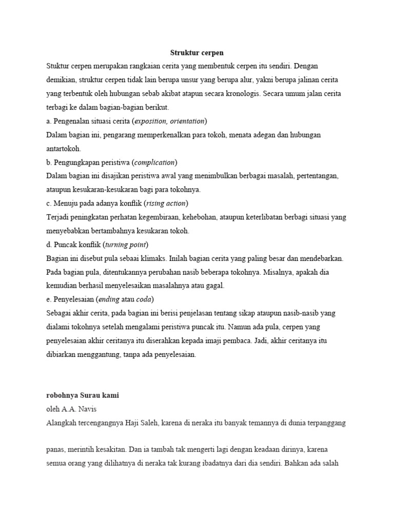 Struktur Cerpen | PDF