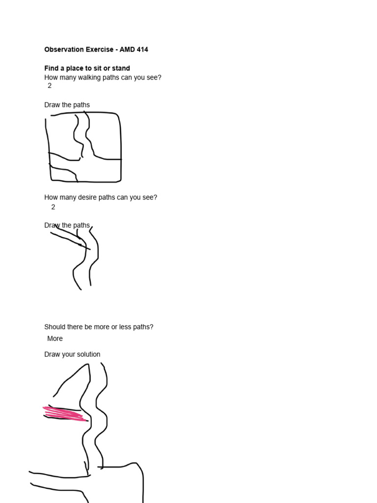 Observation Exercise - AMD 414 | PDF | Career & Growth | Language Arts ...