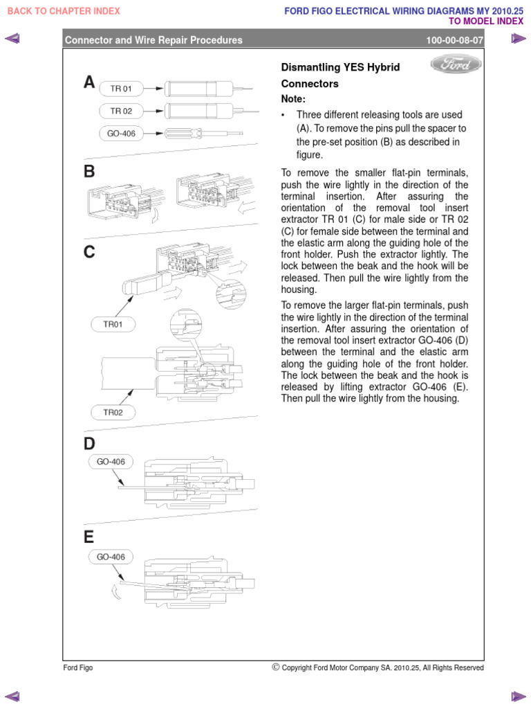Ford Figo b517 2010 25 Ewd51 | PDF | Electrical Connector | Electrical ...