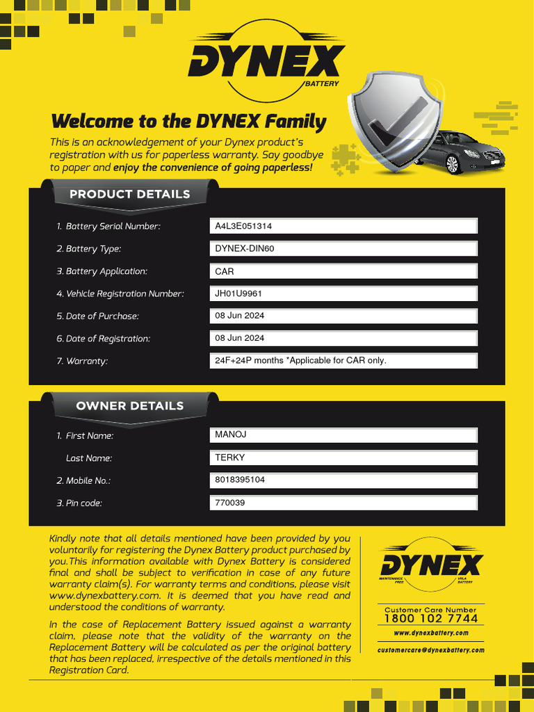 A4L3E051314 Dynex-Din60 CAR JH01U9961 08 Jun 2024 08 Jun 2024 24F+24P ...