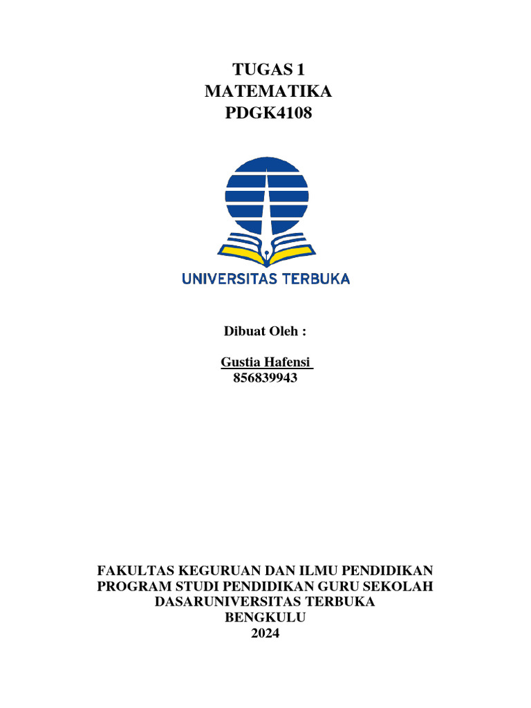 Tugas 1 Matematika | PDF