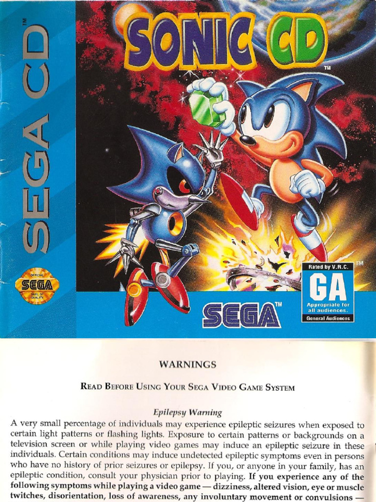 SonicCD MCD US Bundle Manual | PDF