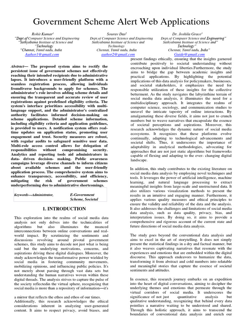 Government Scheme Alert System | PDF | World Wide Web | Internet & Web