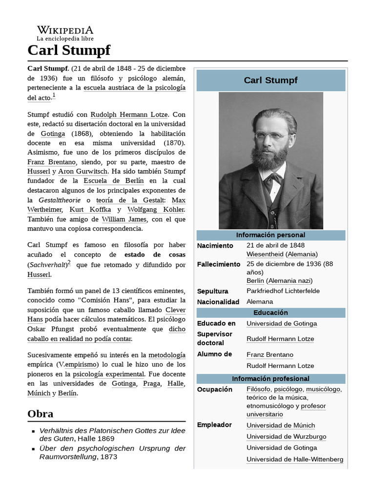 Carl Stumpf | PDF | Sicología