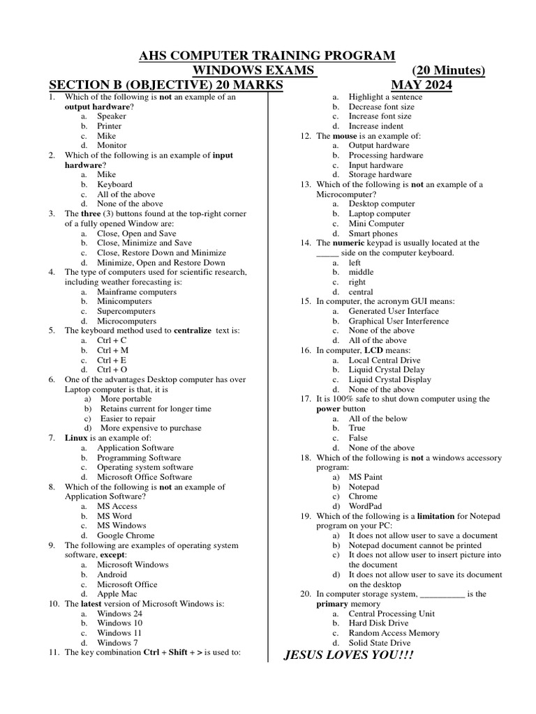 Win Ex Que Obj | PDF | Computer Hardware | Microsoft Windows
