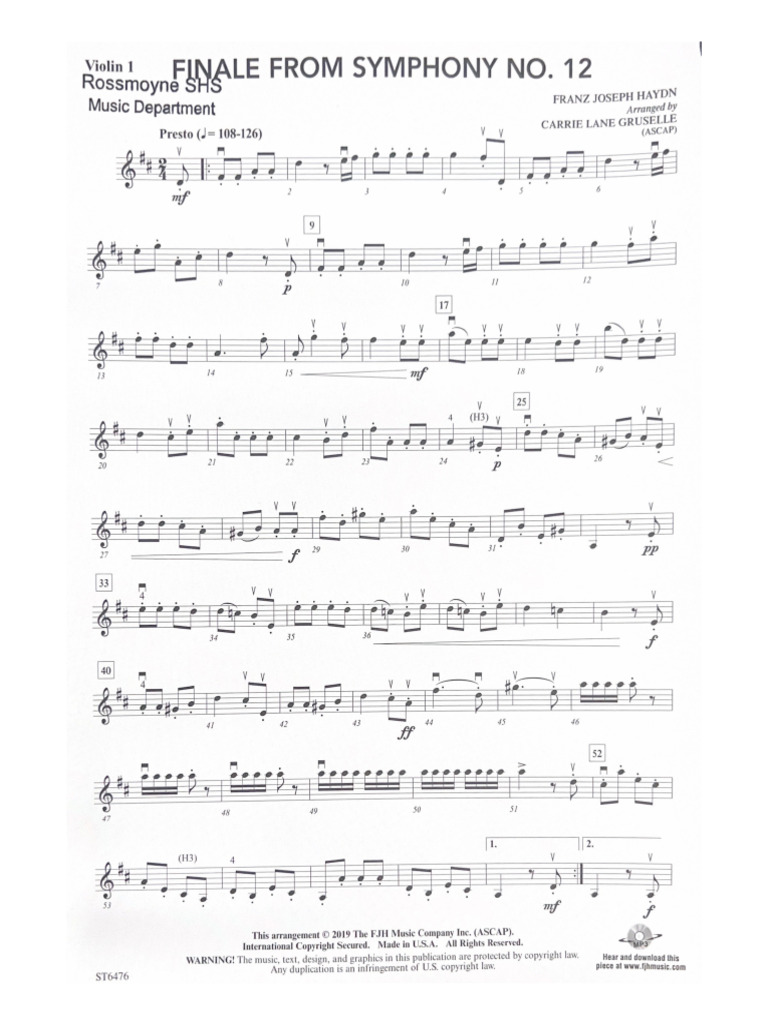 Finale From Symphony No. 12 | PDF