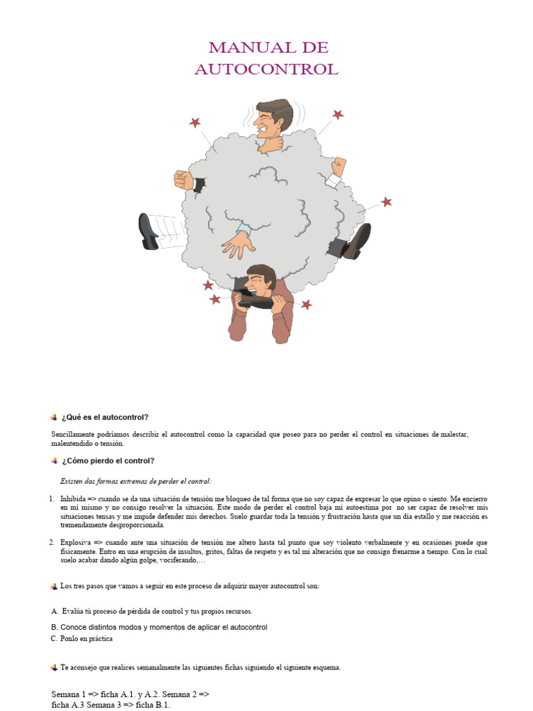 Manual de Autocontrol Adolescentes | PDF | Pensamiento