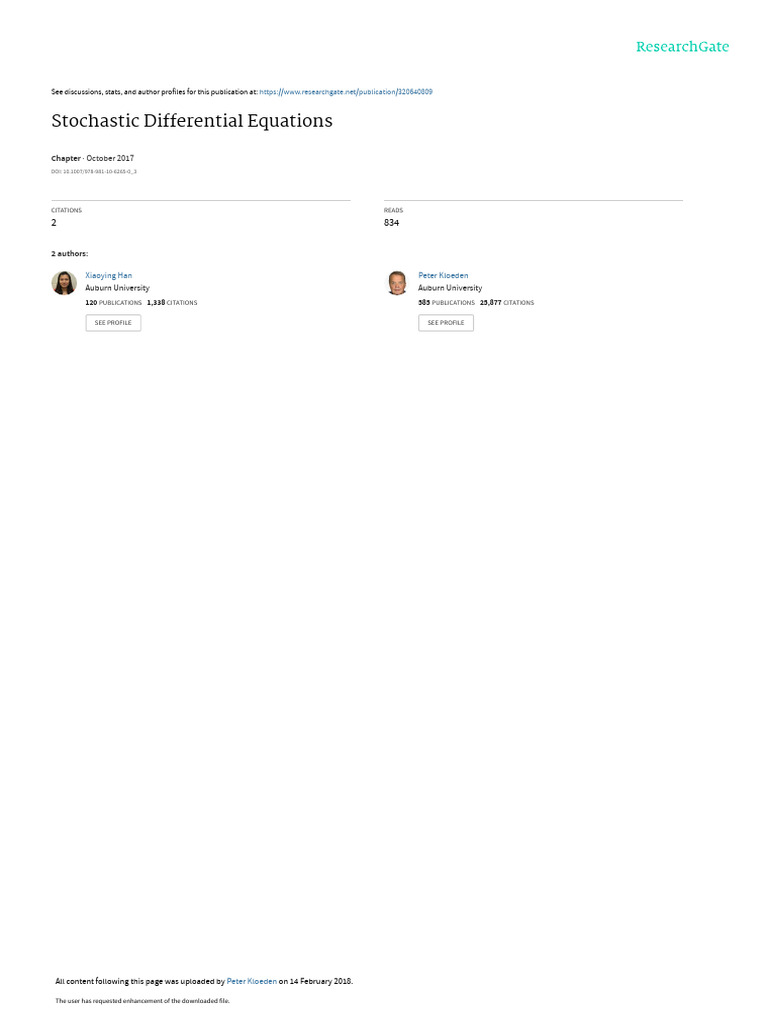 Ch3 Stochasticdifferentialequations Pdf Stochastic Differential Equation Stochastic Process