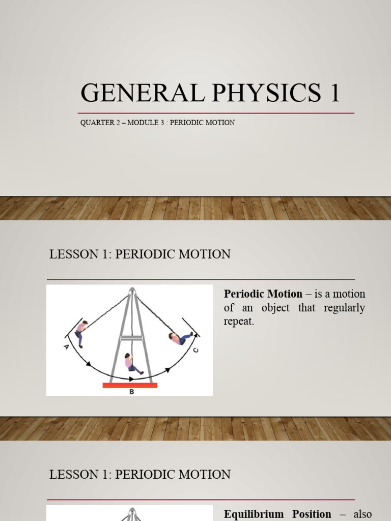 Understanding Periodic Motion Concepts | PDF | Oscillation | Frequency