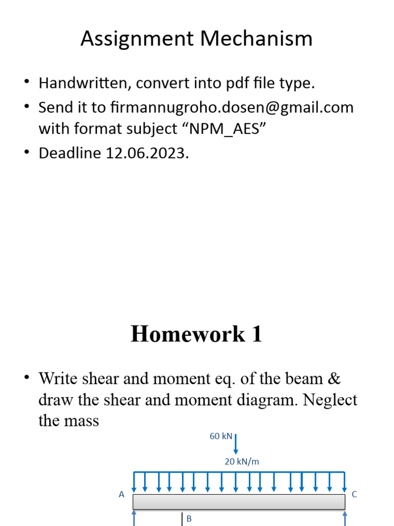 (Tambahan) Assignment Engineering Statics | PDF