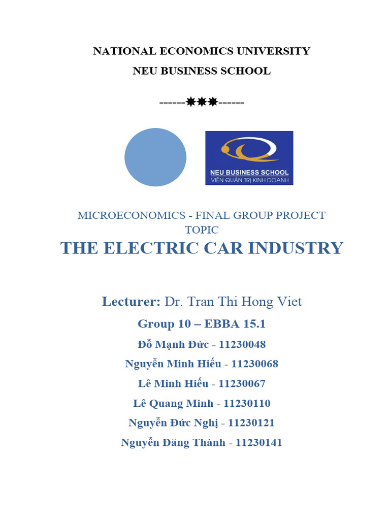 Group 10 Final Group Assignment | PDF | Electric Vehicle | Electric Car