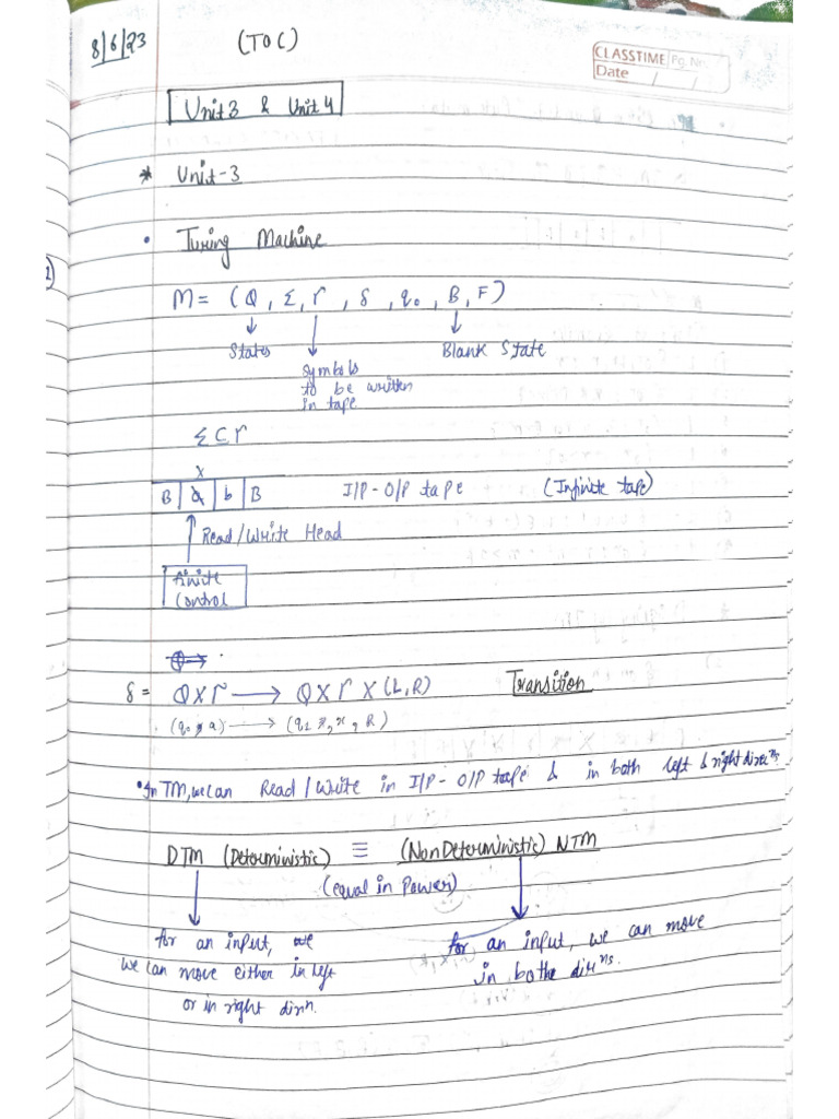 TOC Unit 3&4 | PDF