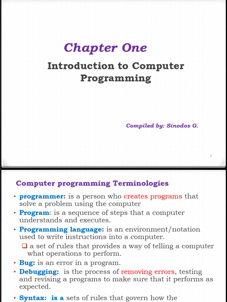 Chapter 1 - Computer Programming | PDF | Computer Programming ... Chapter 1 - Computer Programming | PDF | Computer Programming ...