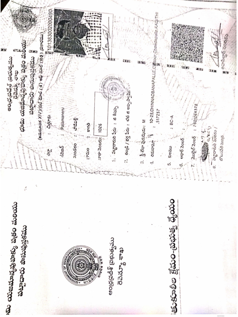 AP Land Title Act Passbook | PDF