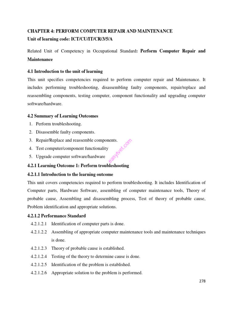 Comp Repair | PDF | Input/Output | Operating System