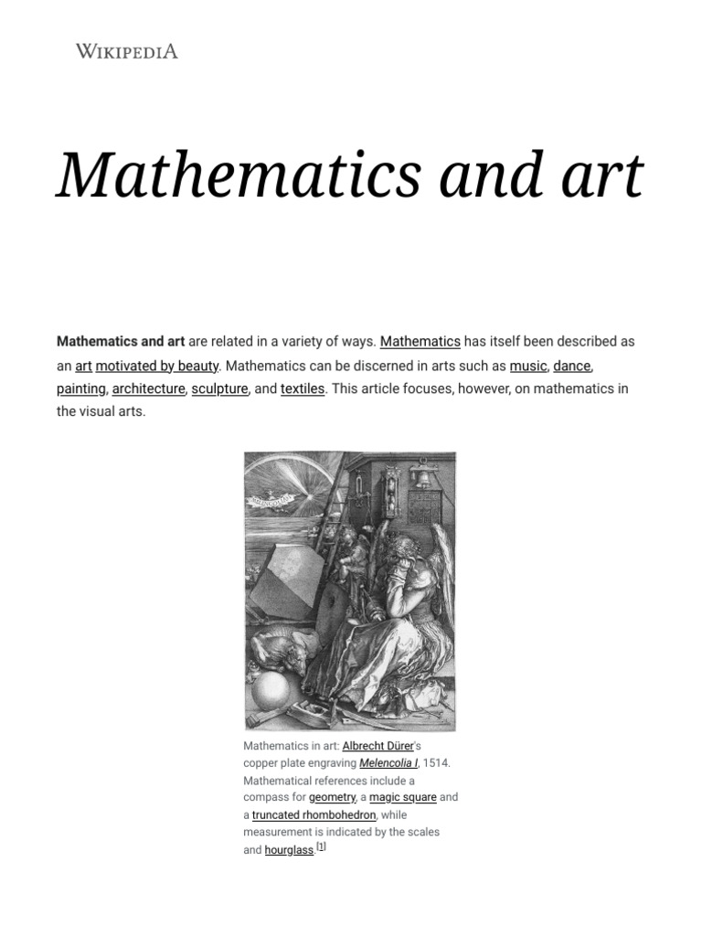 Mathematics and Art - Wikipedia (1) | PDF | Perspective (Graphical)