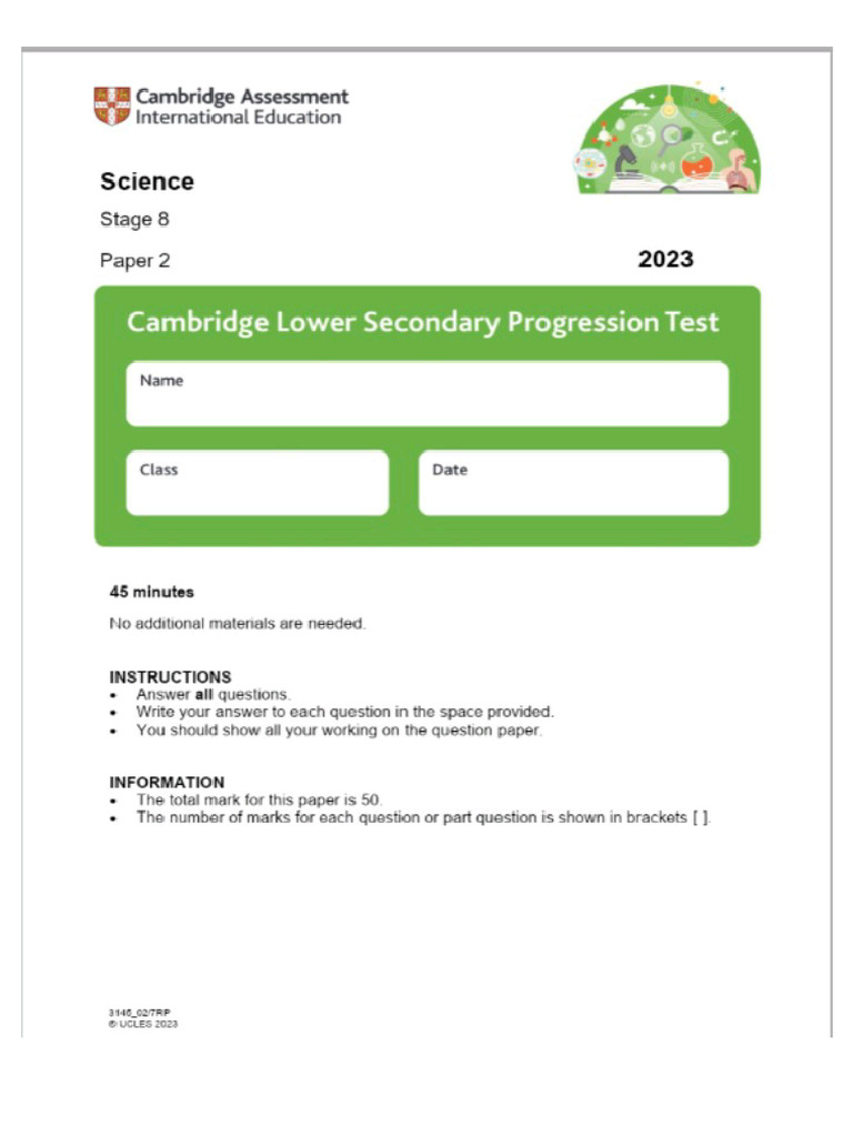 Year 8 Science PPR 2 | PDF