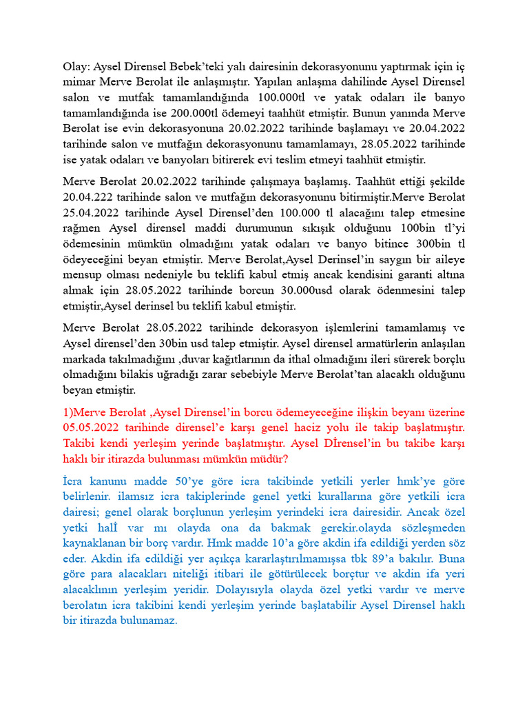 Icra Hukuku Vize Pratik | PDF