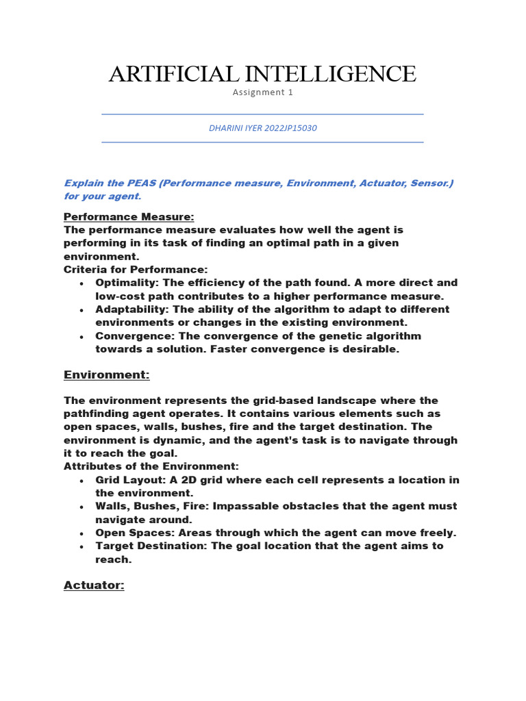 Artificial Intelligence 2022JP15030 | PDF | Genetic Algorithm | Computer Science