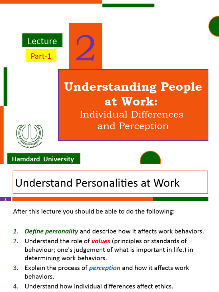 2.1 - Understand People at Work - Part-1 | Download Free PDF ...