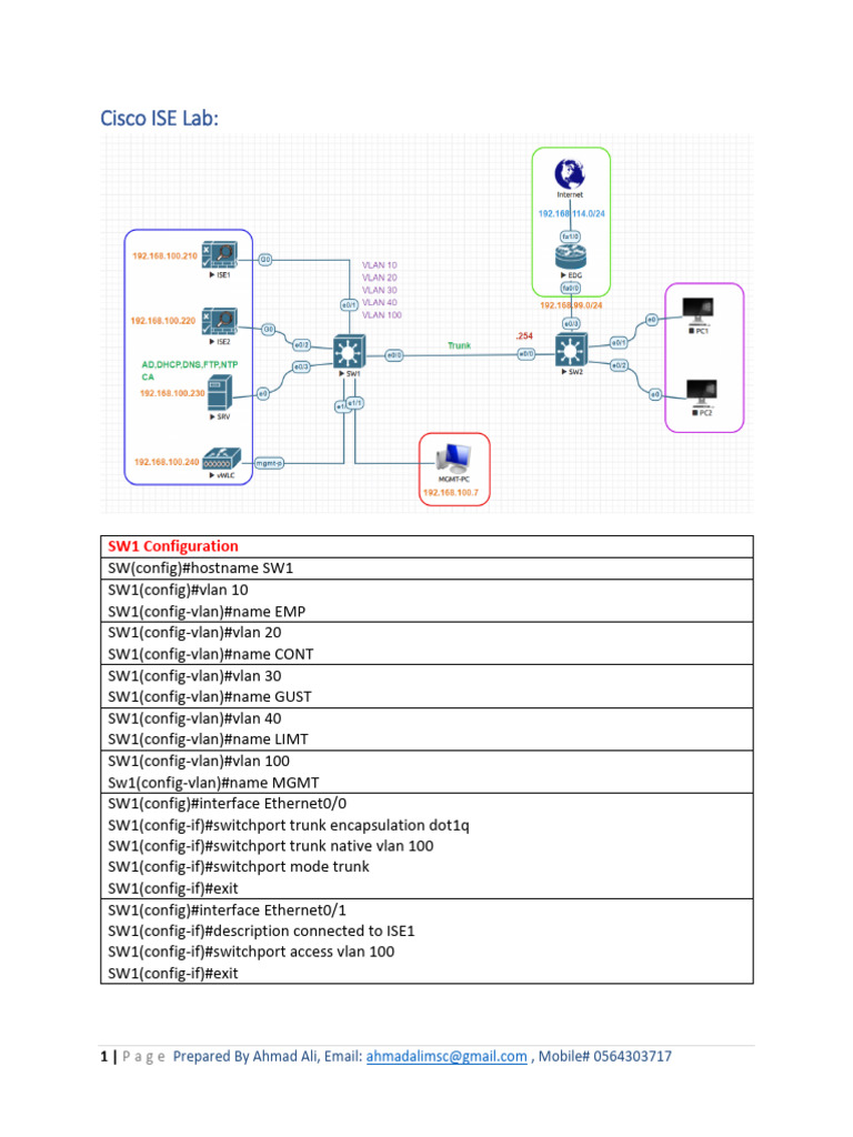 14-Cisco+ISE+Lab | PDF | Network Protocols | Wide Area Network 14-Cisco+ISE+Lab | PDF | Network Protocols | Wide Area Network