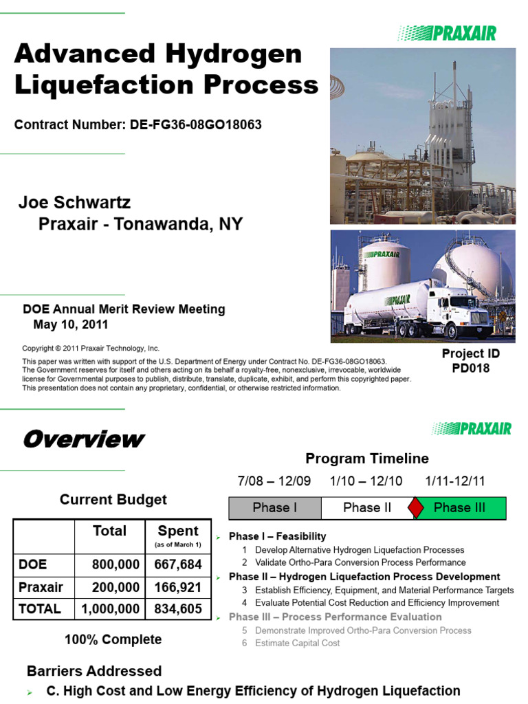 HL-06 Advanced Hydrogen Liquefaction Process | PDF | Hydrogen | Heat